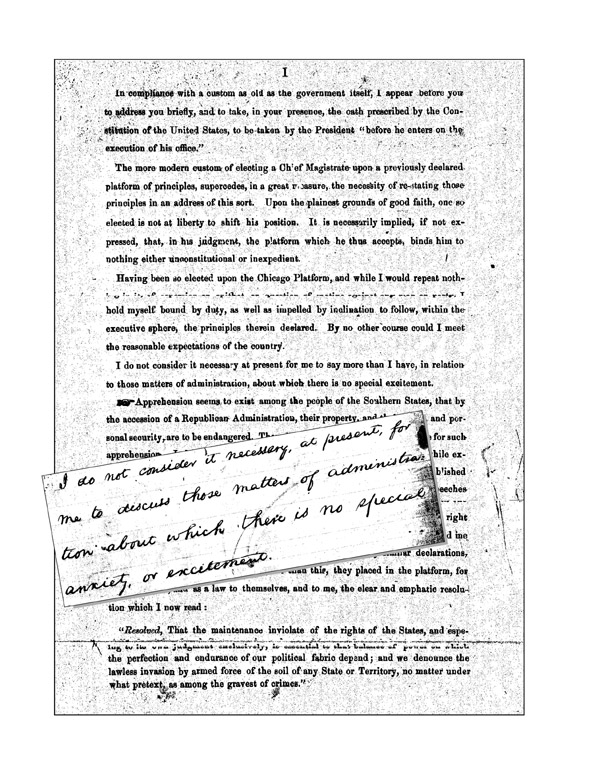 Abraham Lincoln: First Inaugural Address - Overview